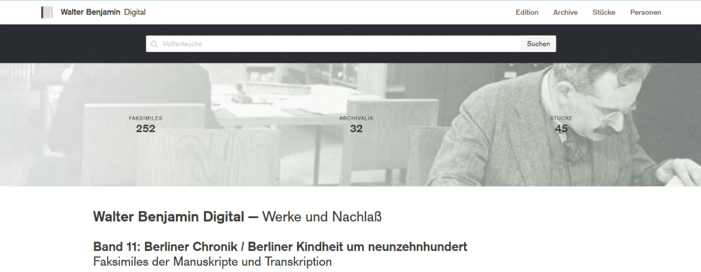 Walter Benjamin Digital – pagina‑DH